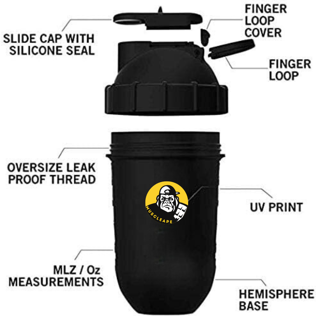 Muscleape Bullet shaker for protein shake protein shaker bottle gym sh